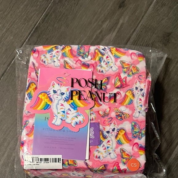 Posh Peanut | Bedding | Posh Peanut Lisa Frank Angel Kitty Crib Sheet ...